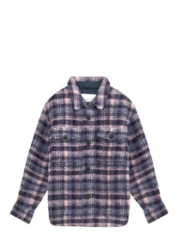 Isabel Marant Étoile Checked Shirt Jacket - Lavender-navy Blue
