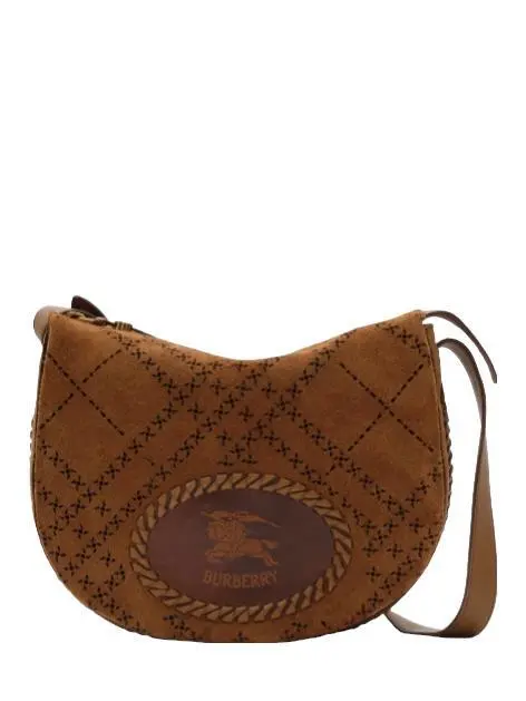 Burberry Quilted Logo Shoulder Bag - Hazel-brown