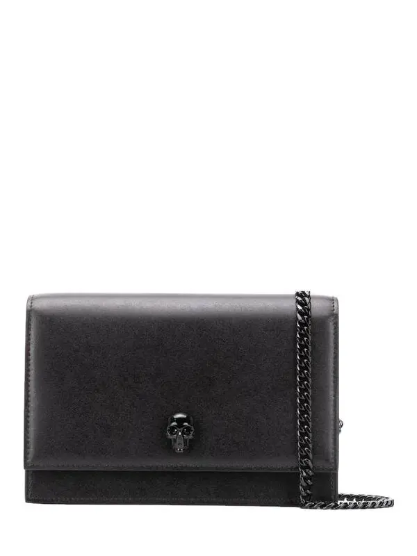 Alexander McQueen Skull Studded Small Crossbody Bag - Black