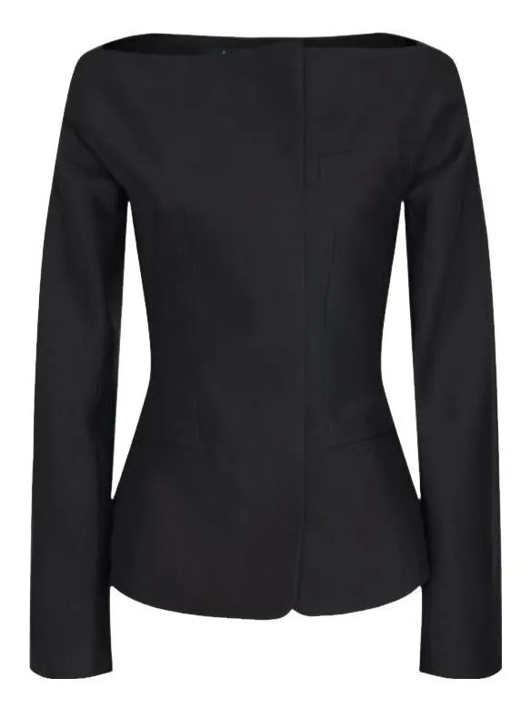 Jacquemus Long-sleeve Belted Casual Jacket - Black