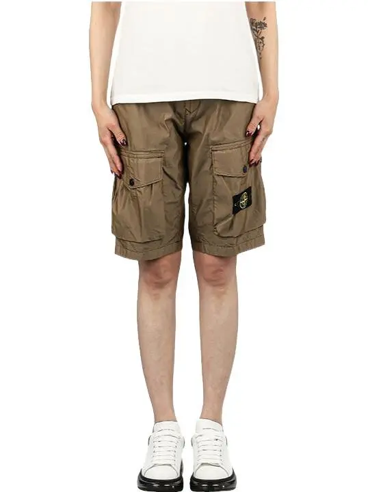 Stone Island Belt Loop Cargo Shorts - Military Green