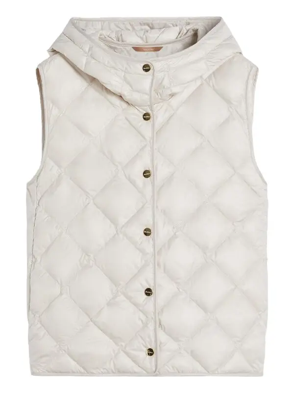 Max Mara The Cube Quilted Gilet With Hood - Milk Color