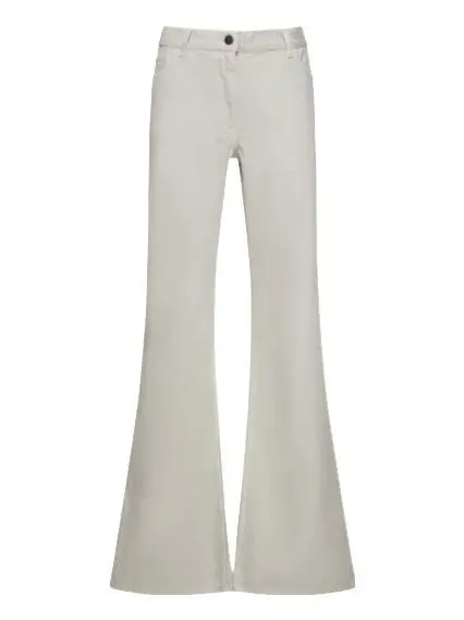 Magda Butrym Logo Horn Denim Trousers - White