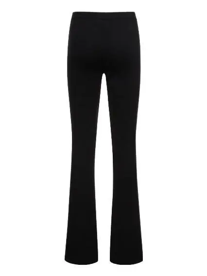 Magda Butrym Ribbed Knit Flare Pants - Black