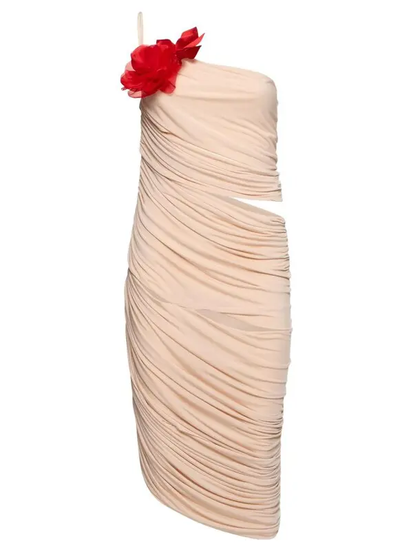 Magda Butrym Sleeveless Dress With Rose Detail - Beige