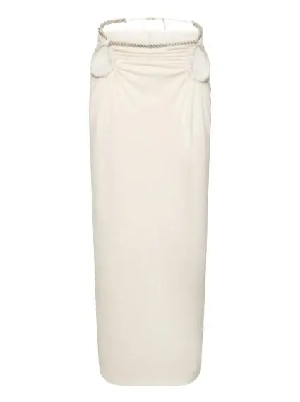 DION LEE Belted Skirt With Cutout Details - White