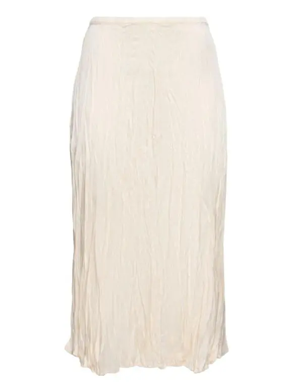 Michael Kors Elastic Waist Floral Print Midi Skirt - Ivory