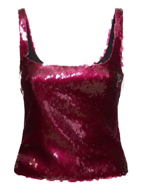 16Arlington Hornet Sequin Top - Red