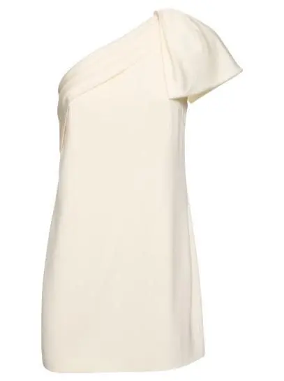 Roland Mouret One-shoulder Mini Dress With Bow Detail - White