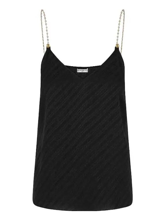 Givenchy Chain Strap Silk Camisole - Black