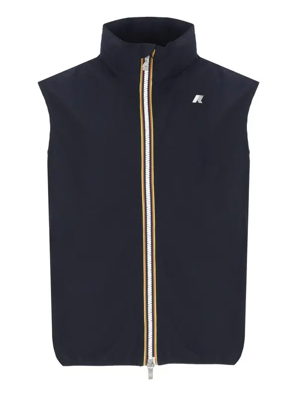 K-WAY High Neck Zip Gilet Jacket - Black