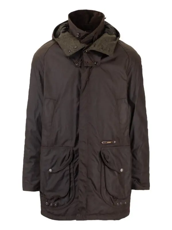 Barbour Casual Mid-length Jacket With Logo Detailing - Black