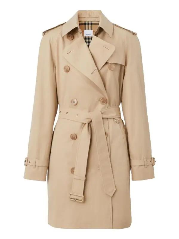 Burberry Waterloo Gabardine Trench Coat - Nude