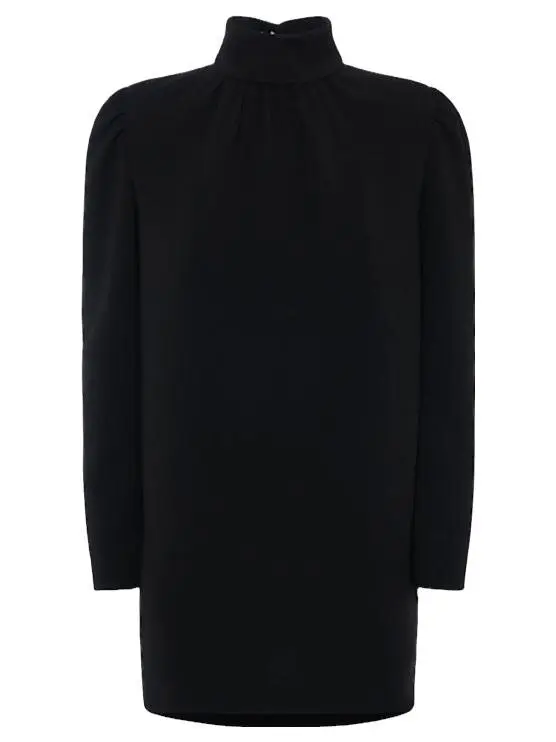 Max Mara Triacetate Blend Mini Dress - Black