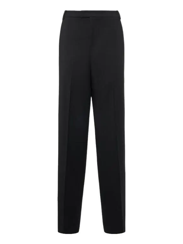 Blumarine Wide-leg Pleated Trousers - Black