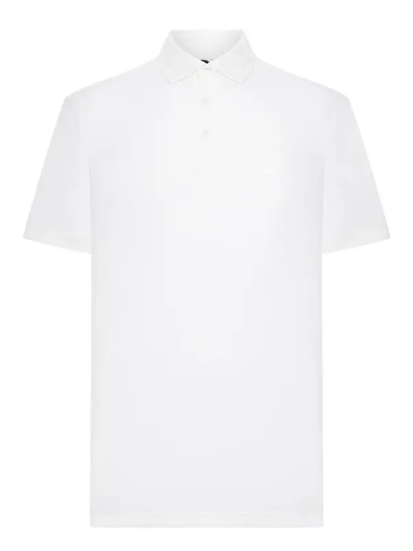 Giorgio Armani Interlock Logo Polo Shirt - White