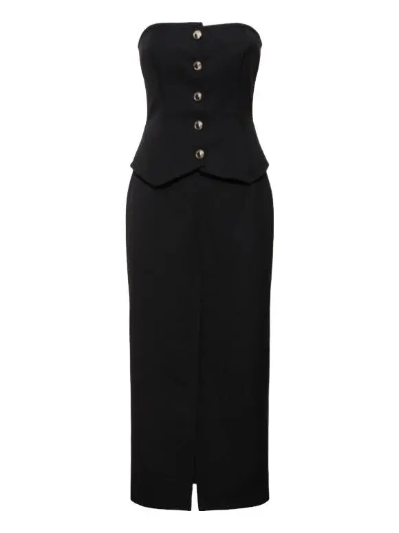 Alessandra Rich Strapless Tube Dress - Black
