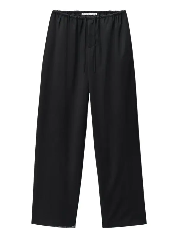 Alexander Wang Logo Detail Drawstring Trousers - Black