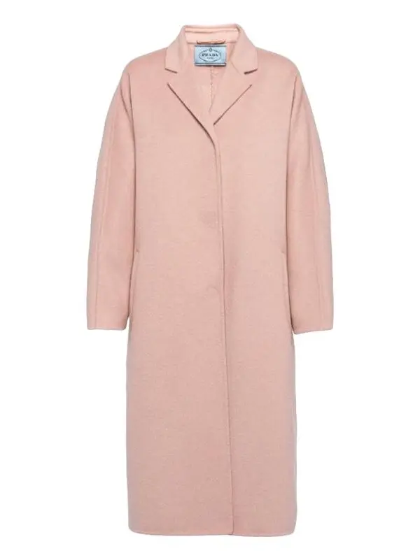 Prada Wool Collared Coat - Nude Pink