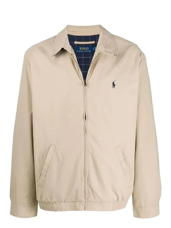Polo Ralph Lauren Zip-up Embroidered Jacket - Nude