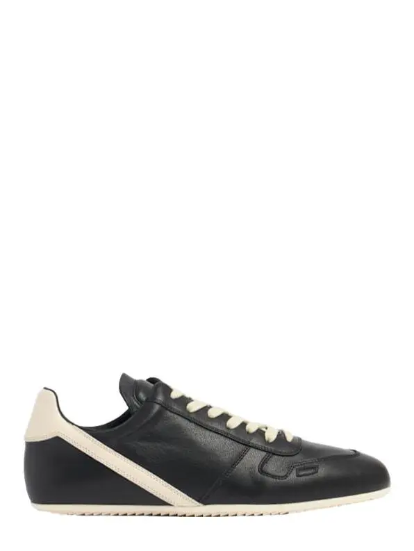 Rick Owens Low Top Leather Sneakers - Black
