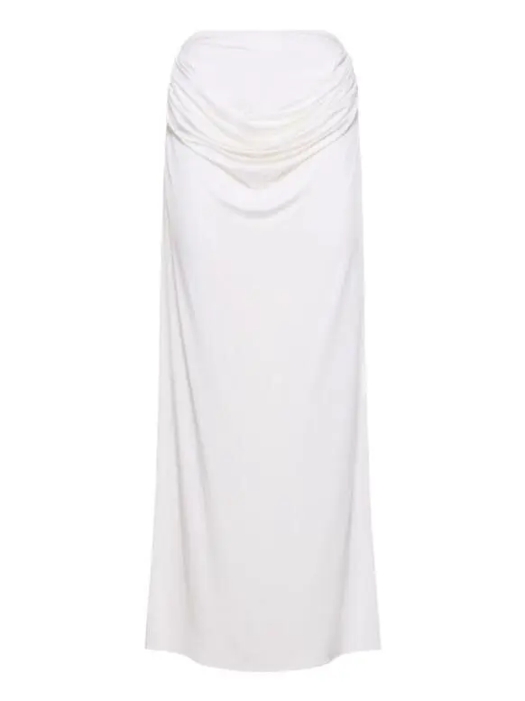 Magda Butrym Draped Maxi Skirt - White