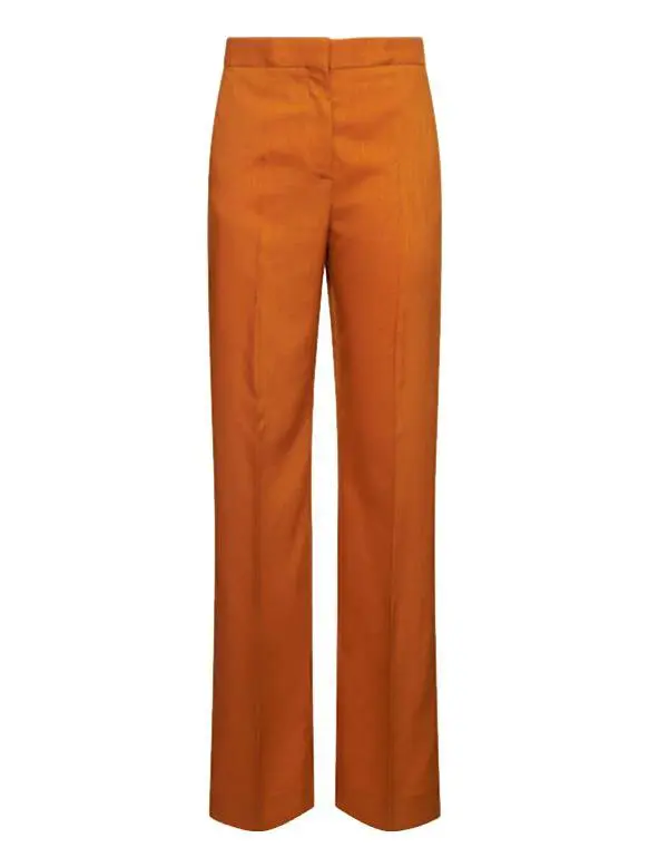 Tory Burch Tailored Belt-loop Casual Pants - Brown