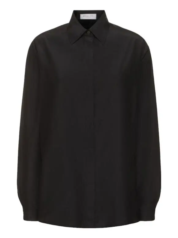 Michael Kors Pointed Collar Long-sleeve Shirt - Black
