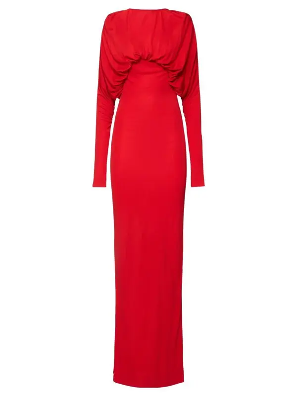 16Arlington Long Sleeve Gown - Red