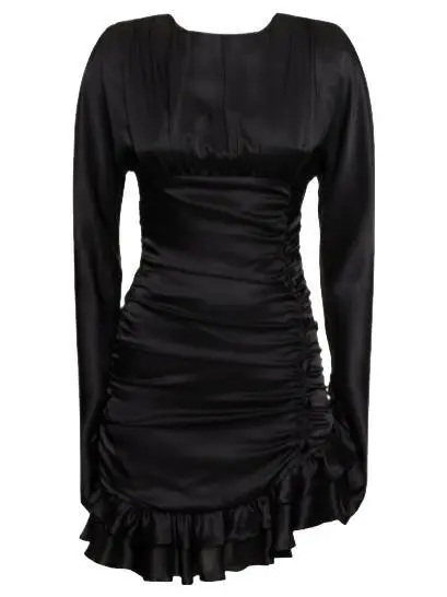 Alessandra Rich Backless Pendant Mini Dress - Black