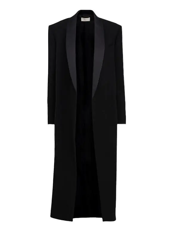 THE ROW Wool Midi Coat - Black