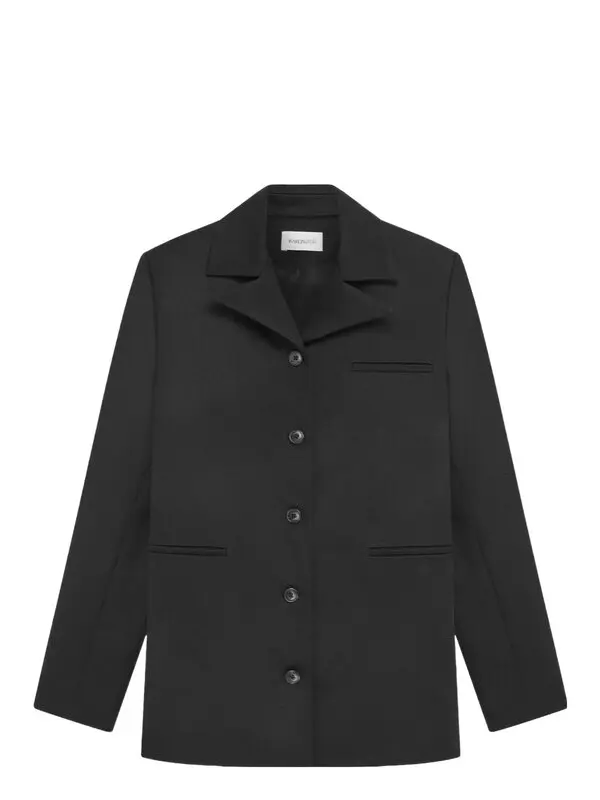 16Arlington Tailored Blazer With Notched Lapels - Black