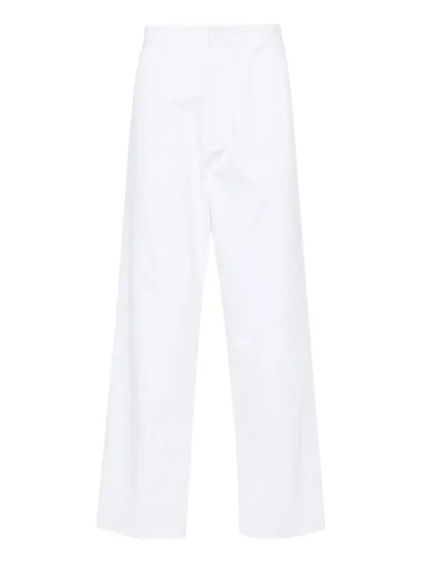 Prada Mid-rise Tapered Leg Trousers - White