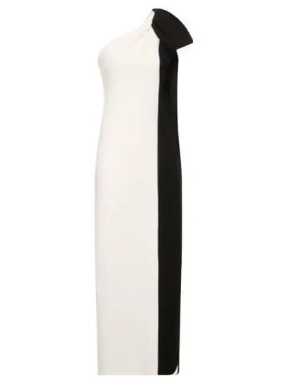 Roland Mouret Asymmetrical Bow Detail One Shoulder Dress - White