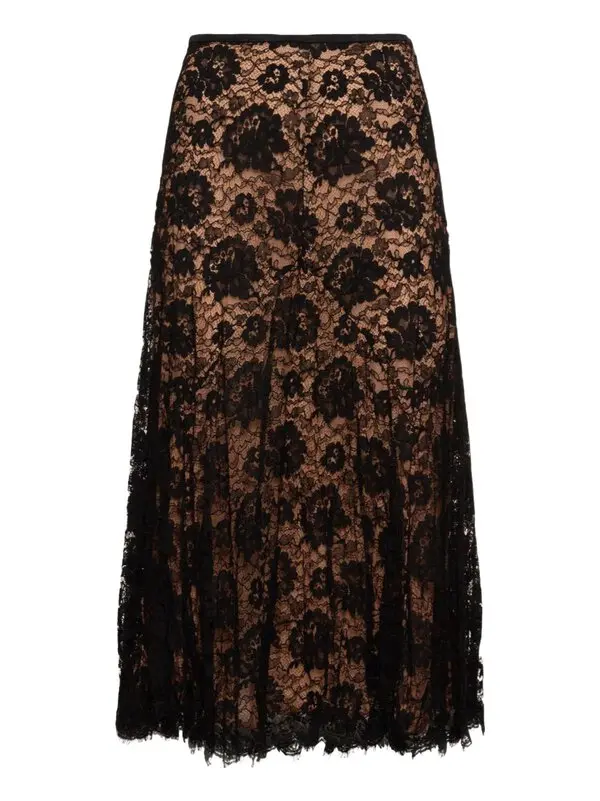 Michael Kors Lace Midi Skirt - Black