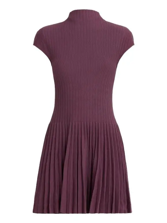 Magda Butrym Pleated Cotton Mini Dress - Red