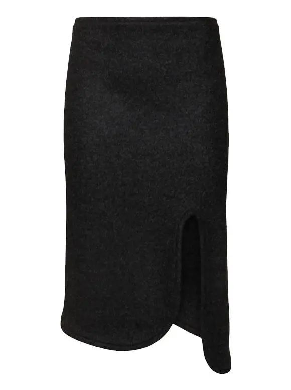 Victoria Beckham Slit Skirt - Grey