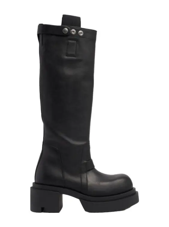 Rick Owens Flat-bottomed Short Boots - Black