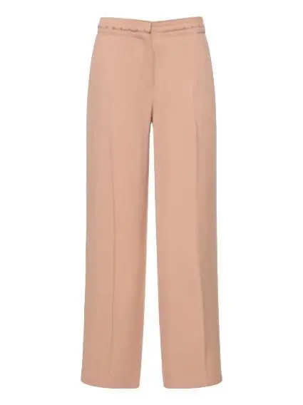 MUGLER Straight Leg Hook And Button Tailored Pants - Nude