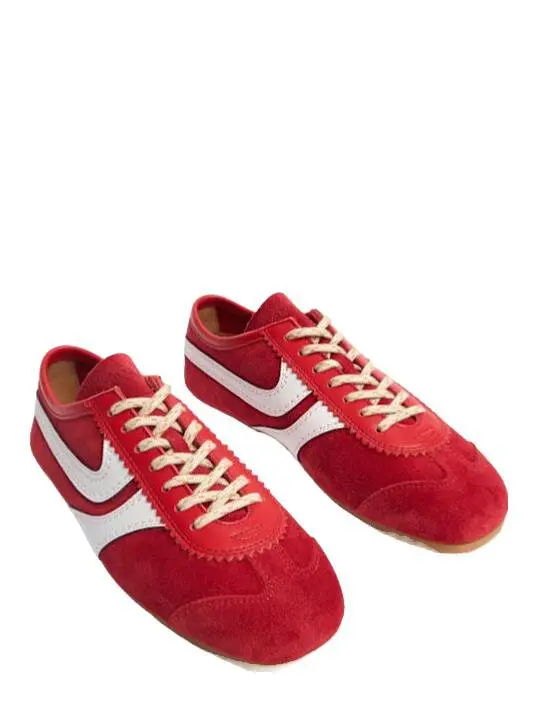 Dries Van Noten Suede Lace-up Sneakers - Red