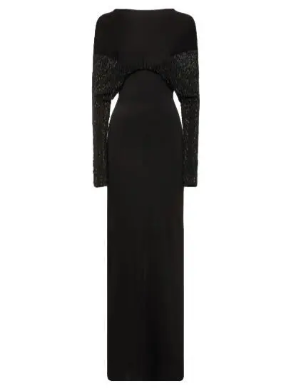 16Arlington Impala Embellished Jersey Maxi Dress - Black