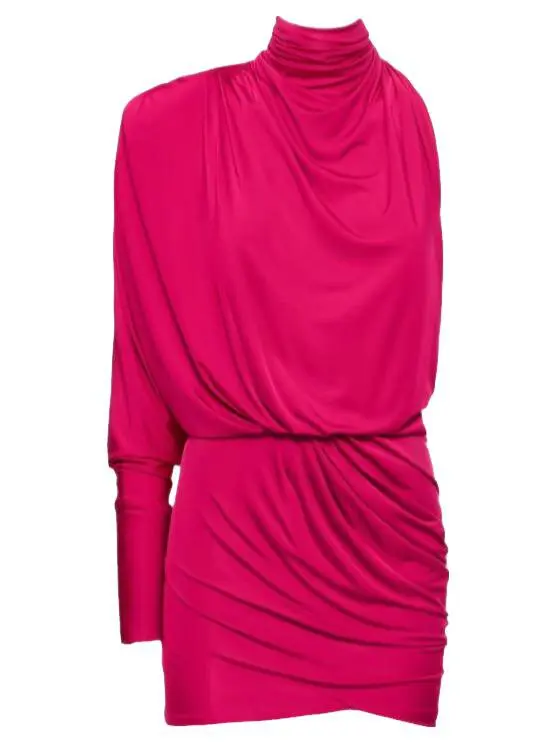 Alexandre Vauthier One-sleeve Draped Mini Dress - Red