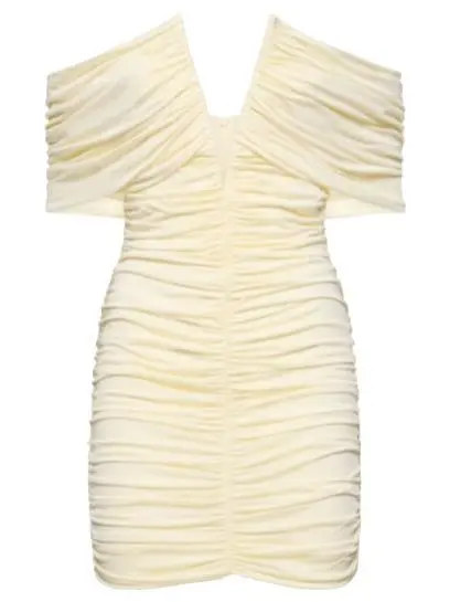 Magda Butrym Falling Strapless Ruched Dress - Nude
