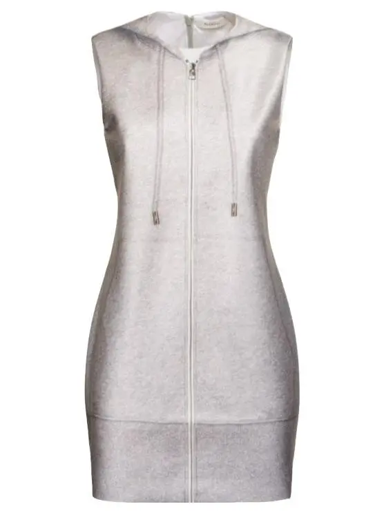 J.W.ANDERSON Sleeveless Mini Dress With Trompe L'oeil Print - White