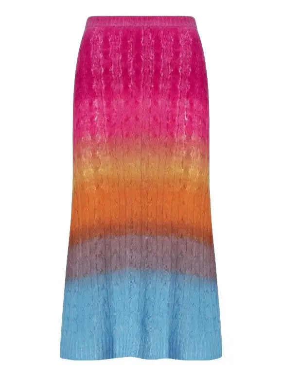 Etro Wool Knit Midi Skirt - Multicolor