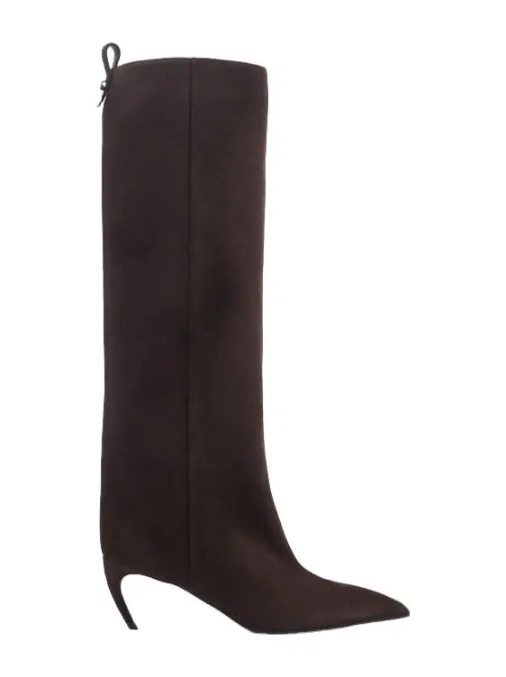 Attico Heeled Suede High Boots - Black