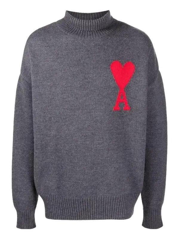 Ami De Coeur Roll Neck Knitted Jumper - Black