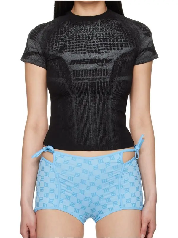 MISBHV Activewear Printed Jersey T-shirt - Black