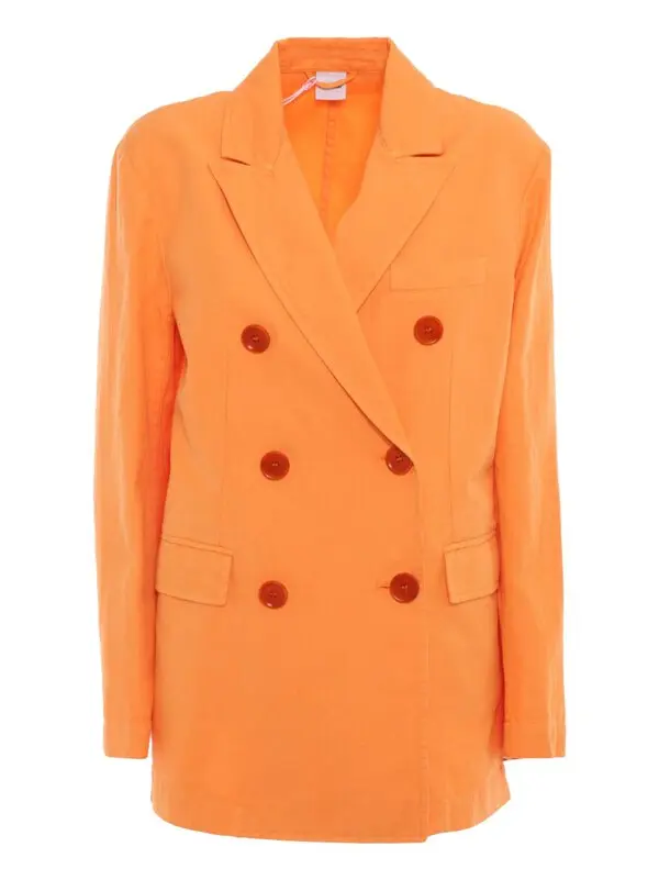 Aspesi Garment-dyed Gabardine Blazer - Orange