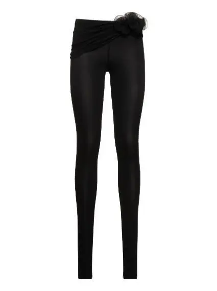 Magda Butrym Draped Jersey Leggings - Black